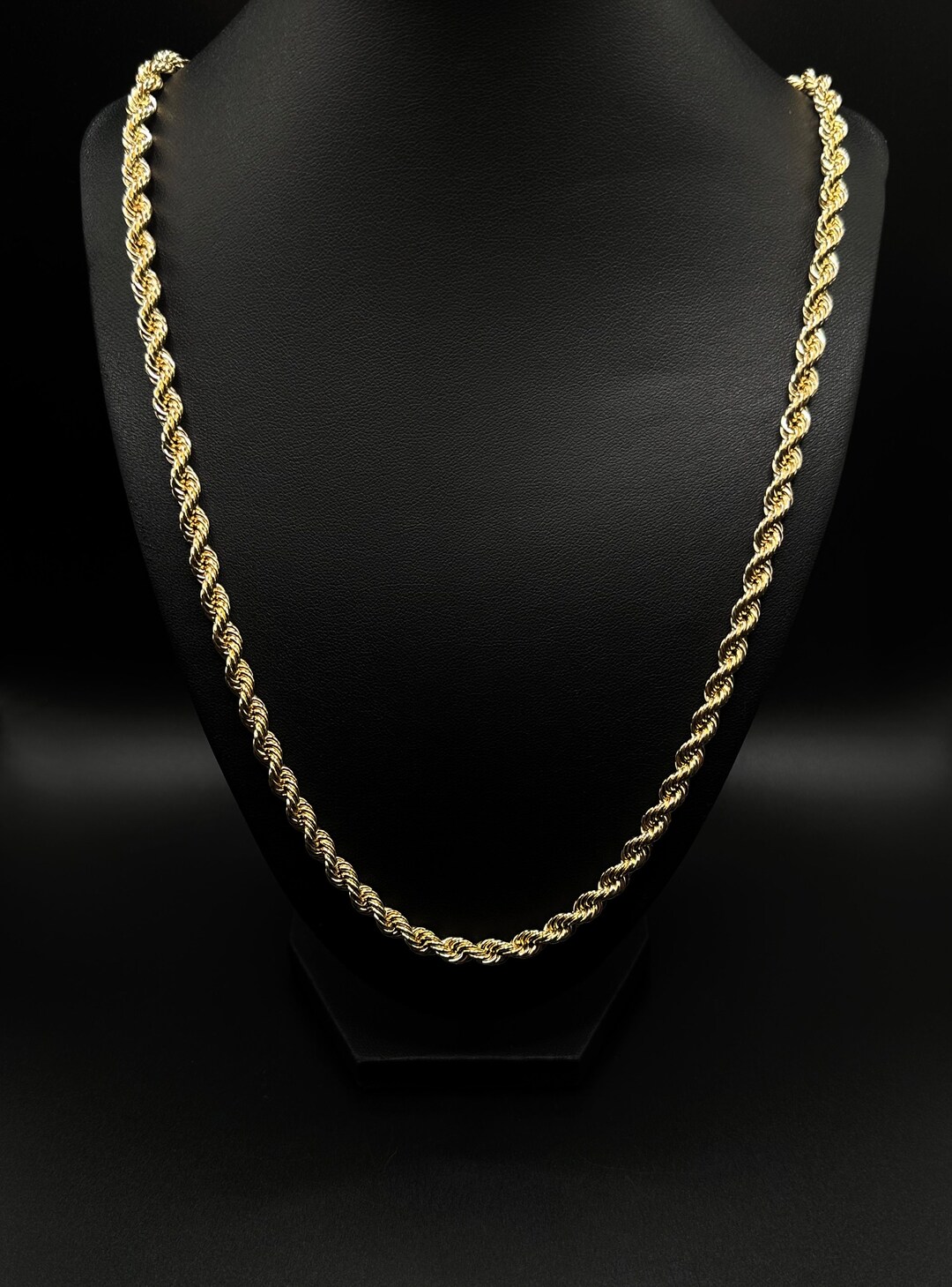 10k Gold Large Rope Chain - Etsy