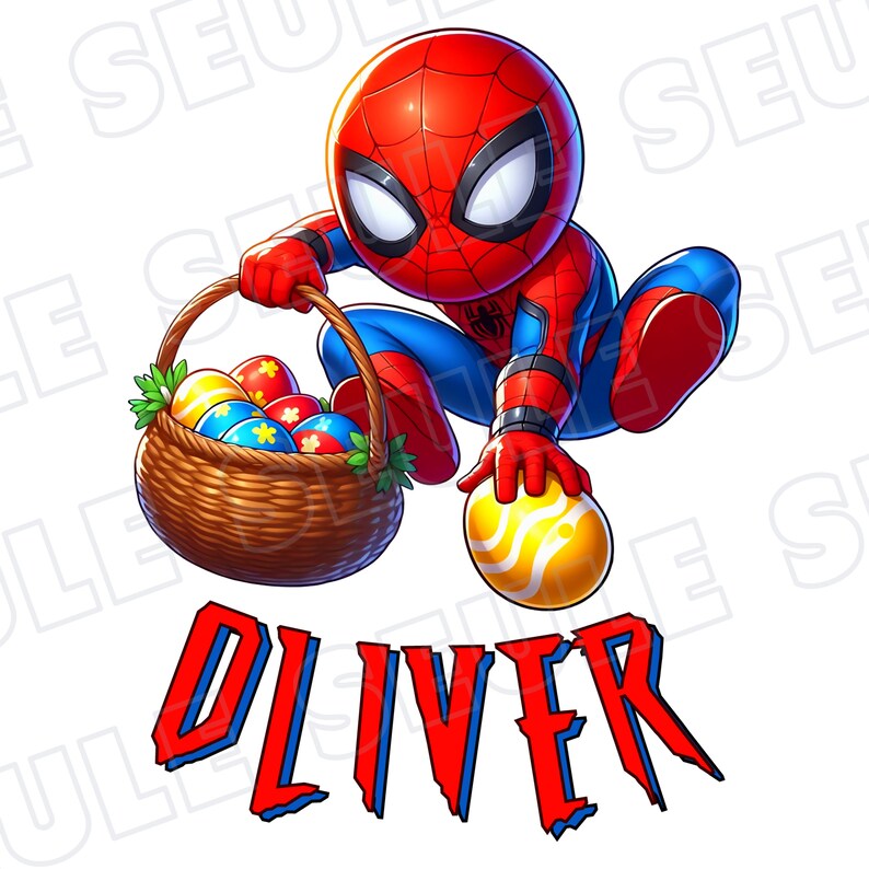 Personalized Spiderman Easter Png, Custom Spidey Easter Png, Spiderman ...