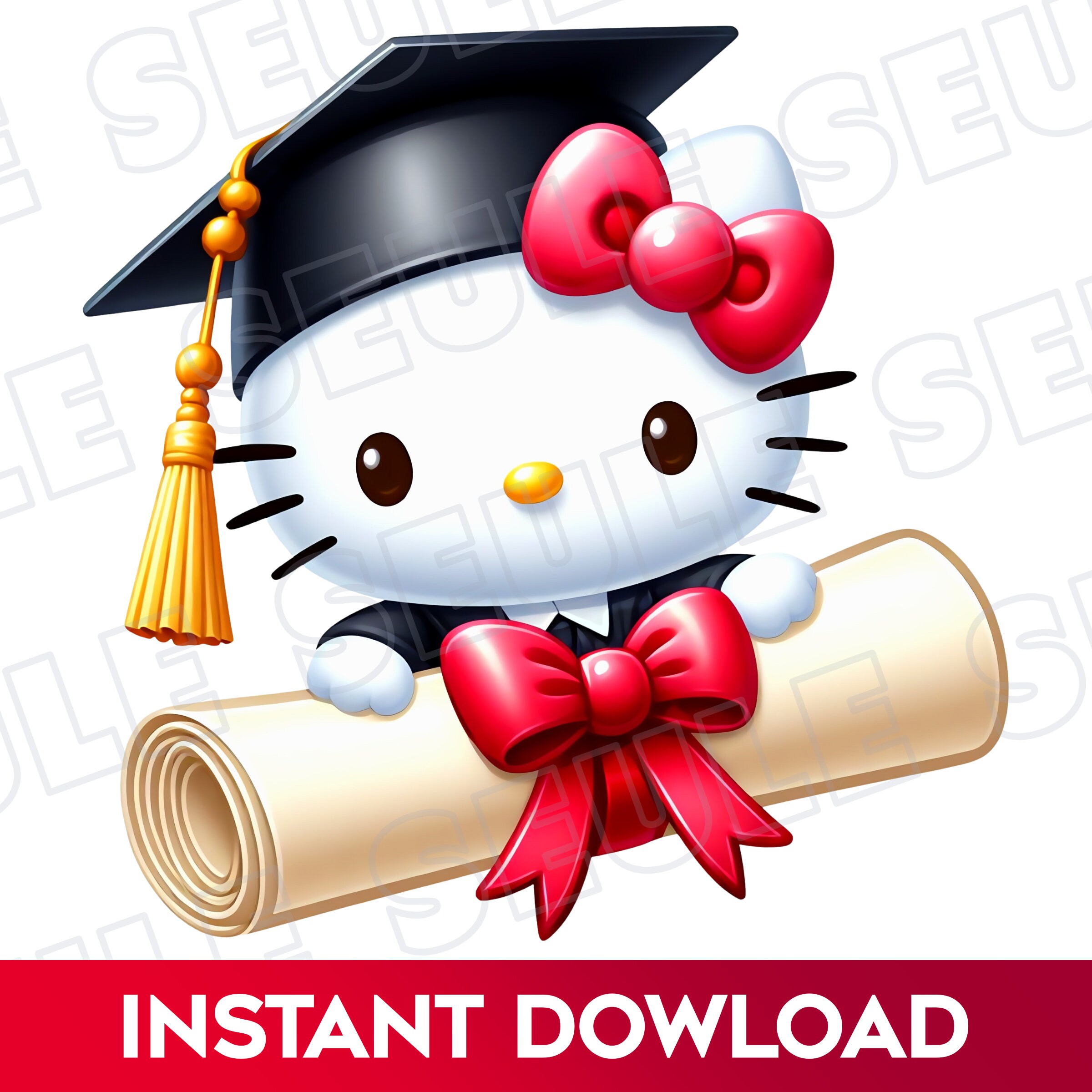 Kawaii Kitty Graduation Png, Kawaii Kitty Senior, Kawaii Kitty Graduate ...