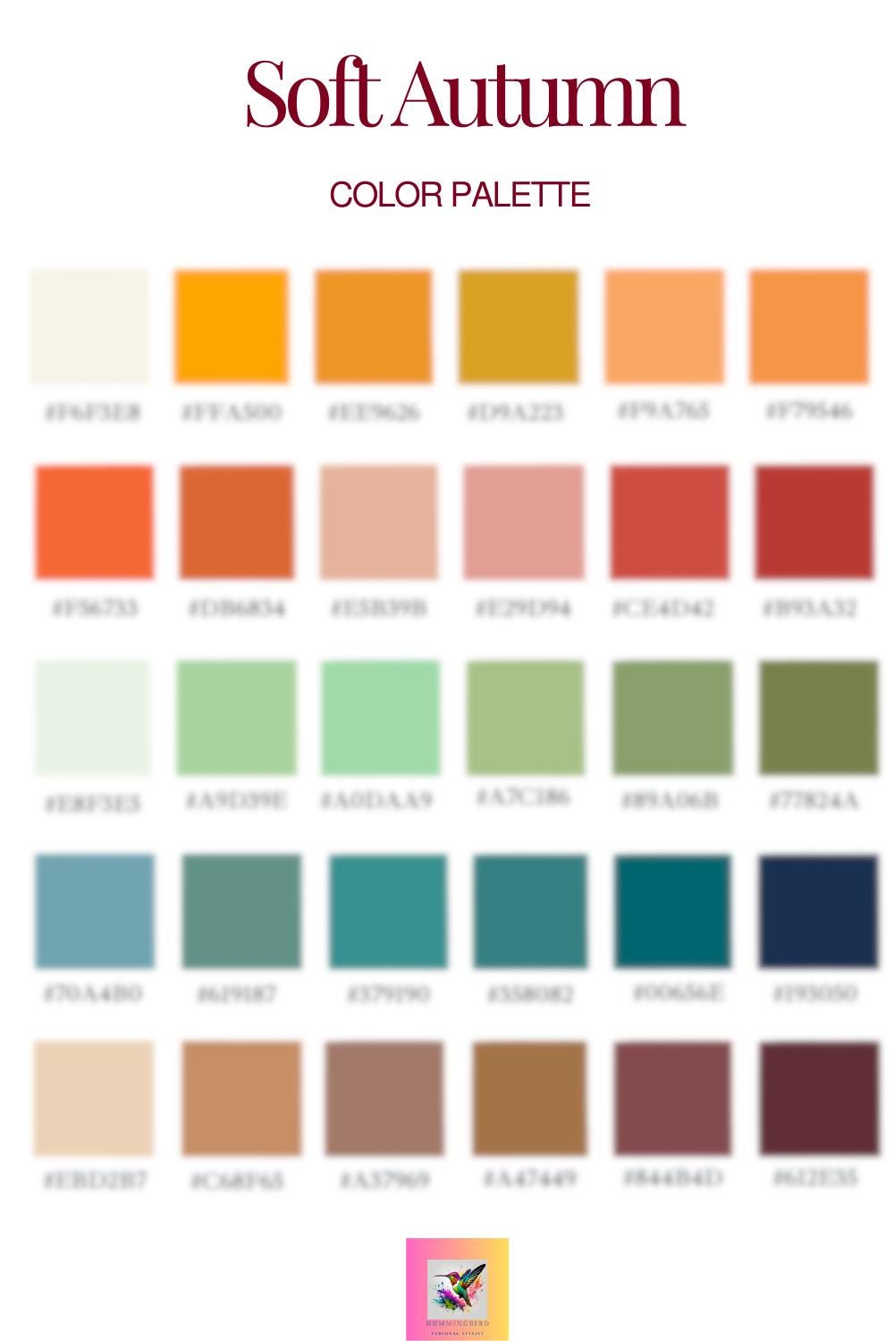Seasonal Color Analysis - Autumn Color Palettes - Soft, Warm and Dark ...