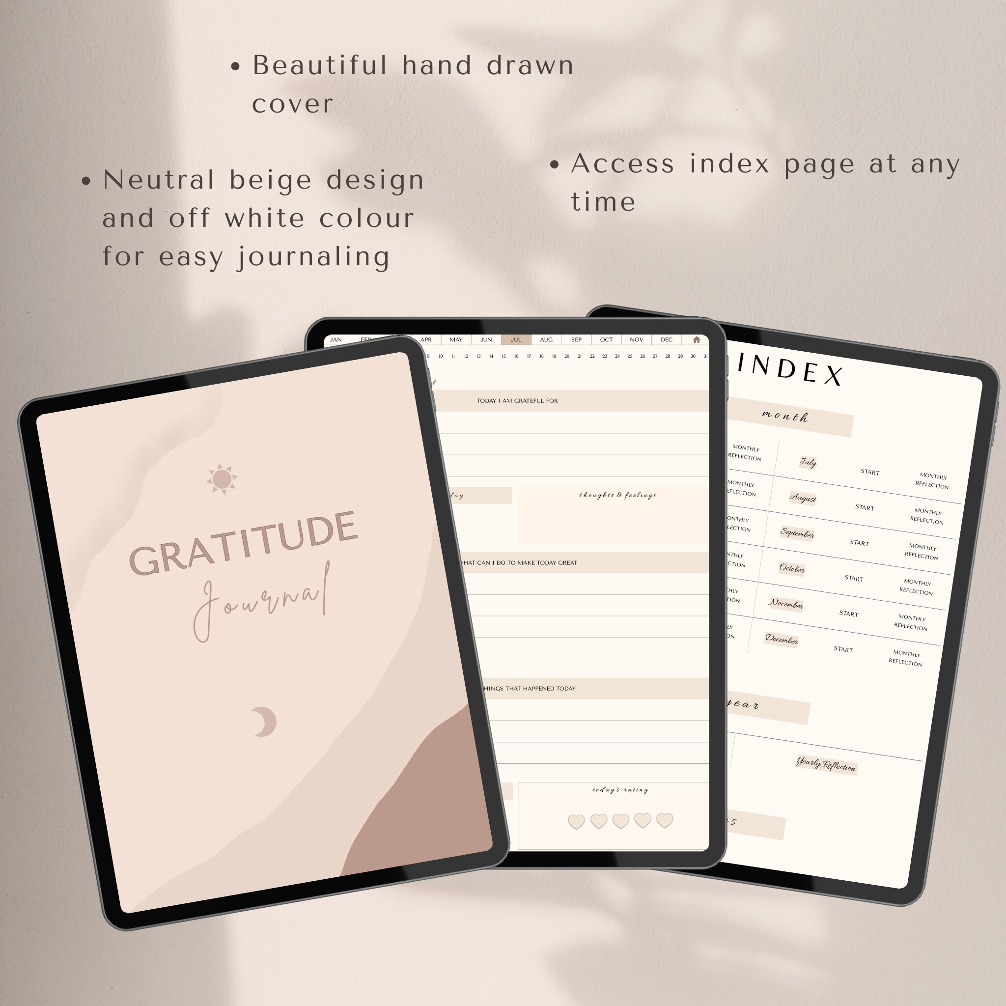 Digital Gratitude Journal, Daily Journal for Ipad, Goodnotes, Morning ...
