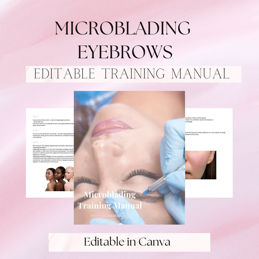 Microblading Eyebrows Training Manual | Editable Training Manual for ...
