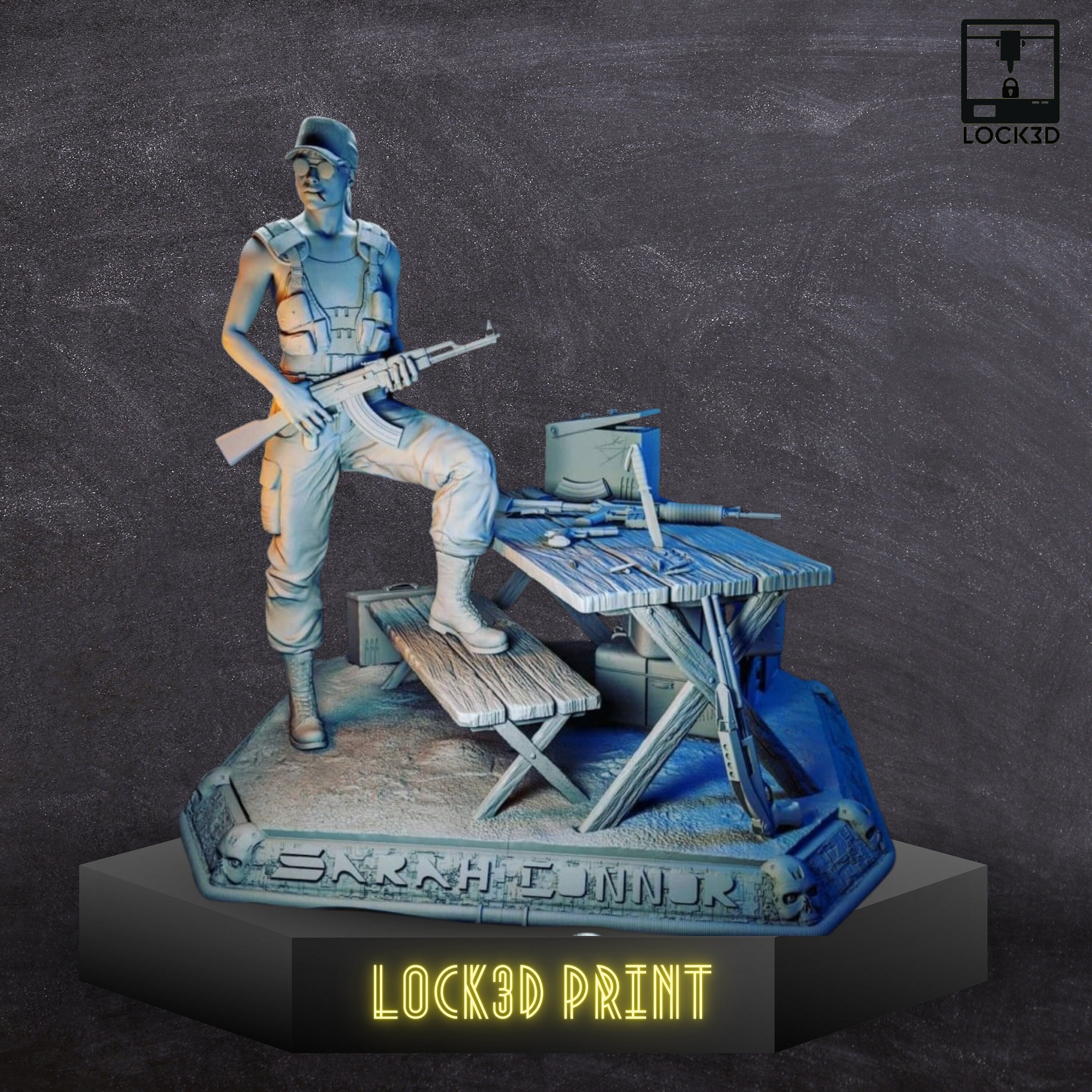 Sarah Connor Terminator 3D STL File for 3D Printer Ready Printing 3D ...