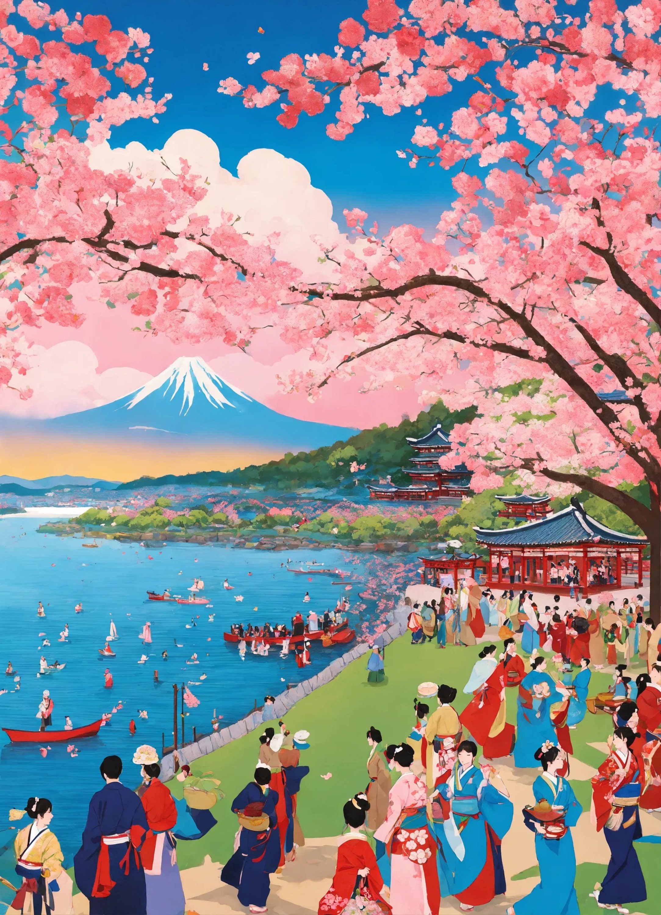 Immerse in Beauty: 'sakura Spectacle Japanese Cherry Festival' Poster ...