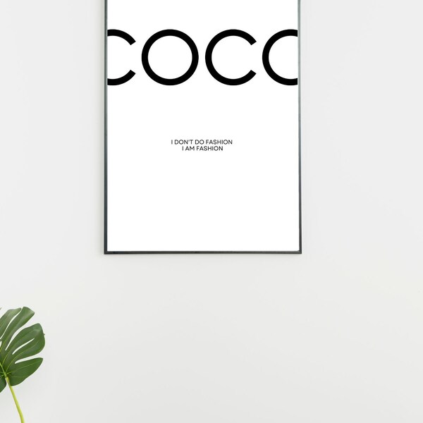 Coco Chanel Poster - Etsy