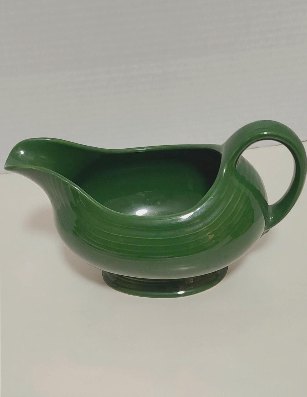 Fiestaware Forest Green Vintage Gravy Boat - Etsy