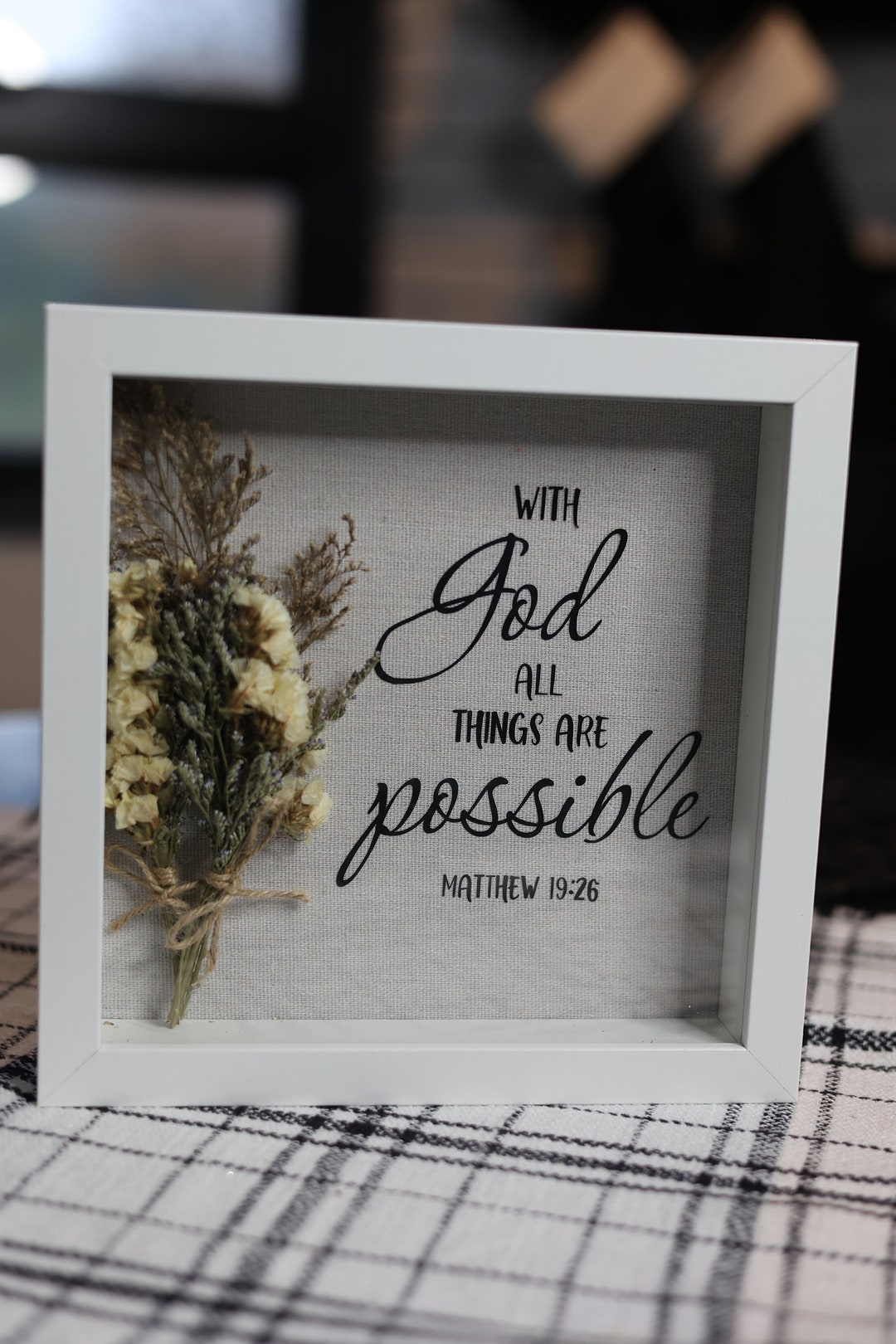 Shadow Box 8x8 Pictured With God All Things Are Possible - Etsy
