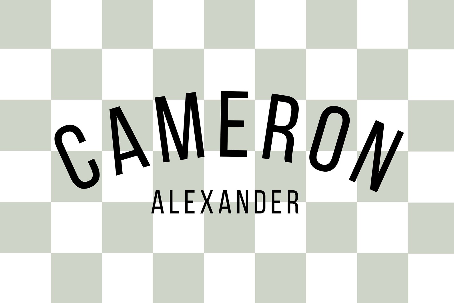 Checker Custom Name Wall Art, Checker Nursery Printable - Etsy