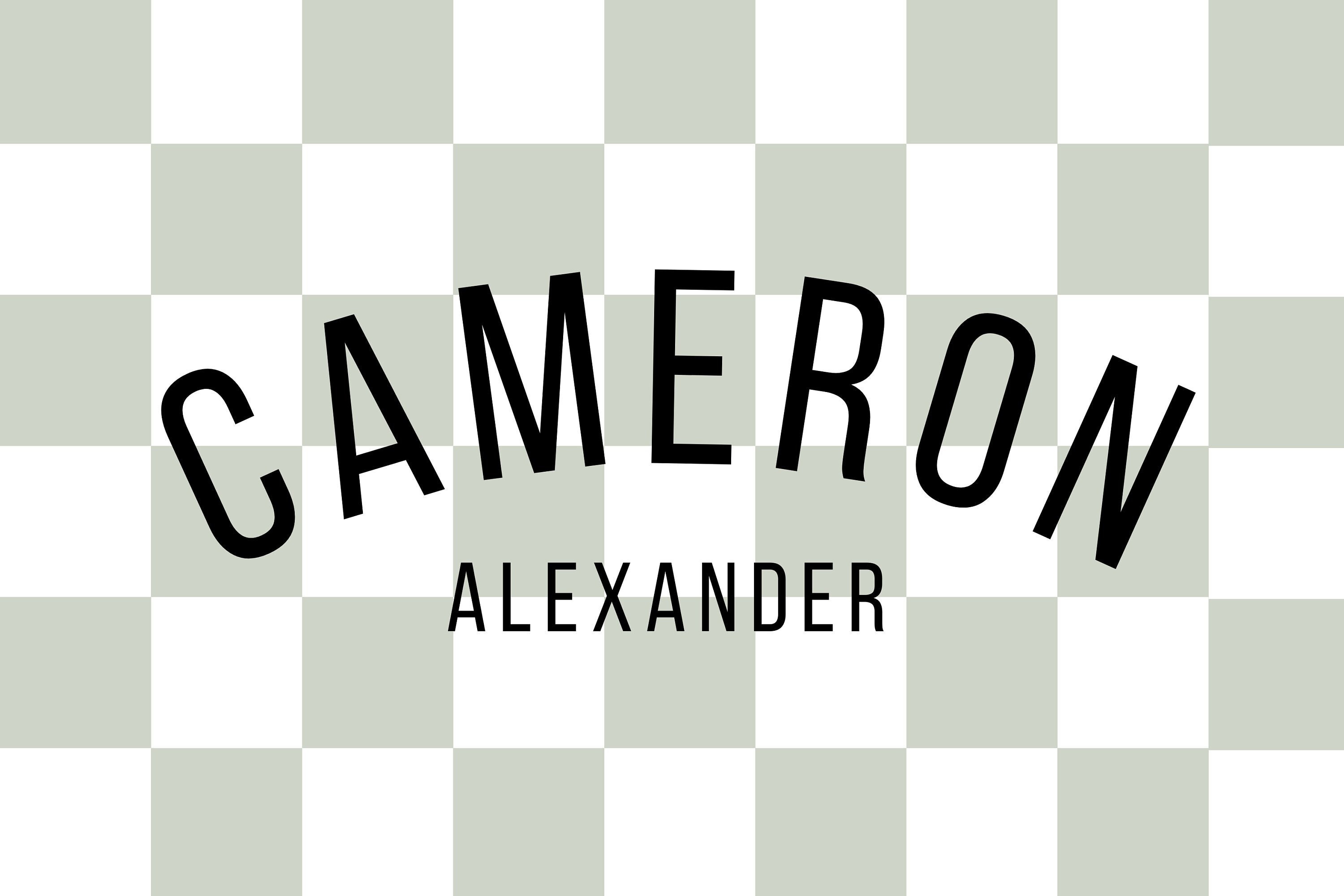 Checker Custom Name Wall Art, Checker Nursery Printable - Etsy
