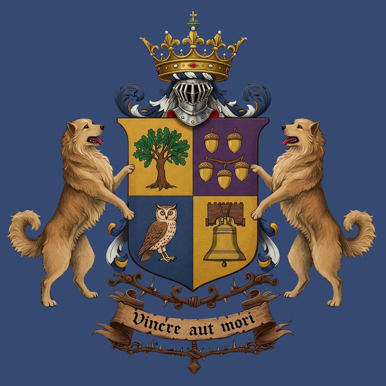 Personalized Family Crest Art | Unique Coat of Arms Design | Custom ...