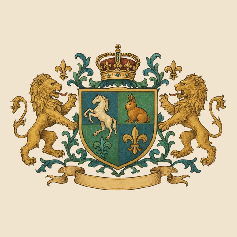 Personalized Family Crest Art | Unique Coat of Arms Design | Custom ...