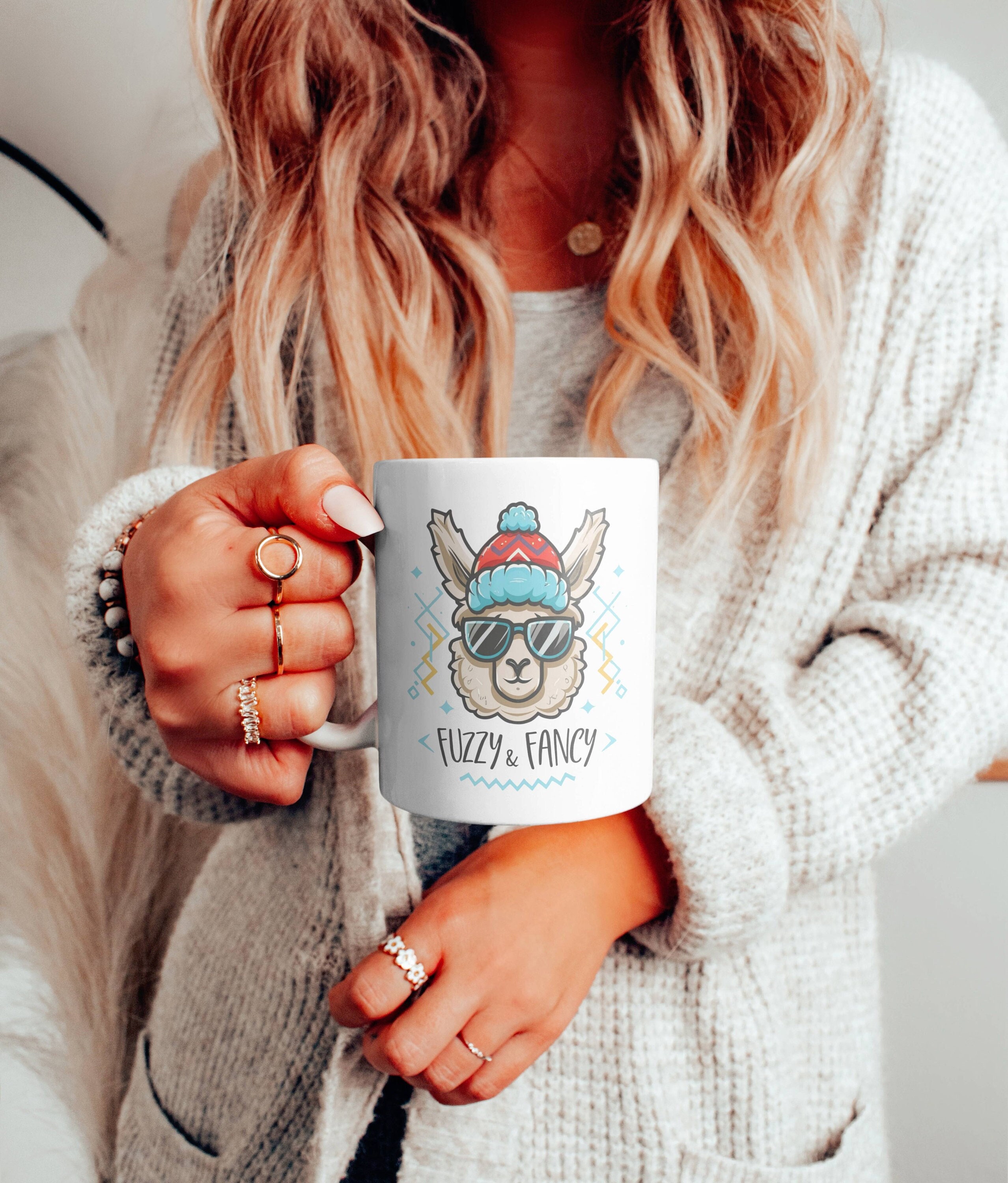 Fuzzy and Fancy Llama Mug, Llama Coffee Mug, Sassy Coffee Mug, Funny ...