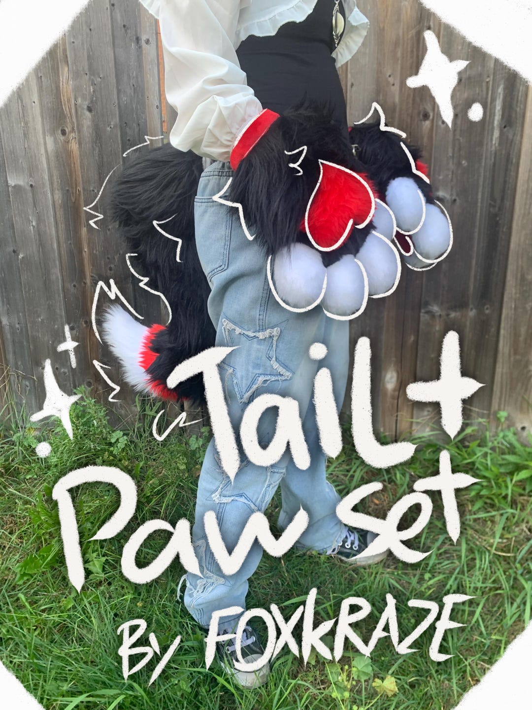 Fursuit Tail and Paw Set: Canine Cosplay Costume - Etsy Australia