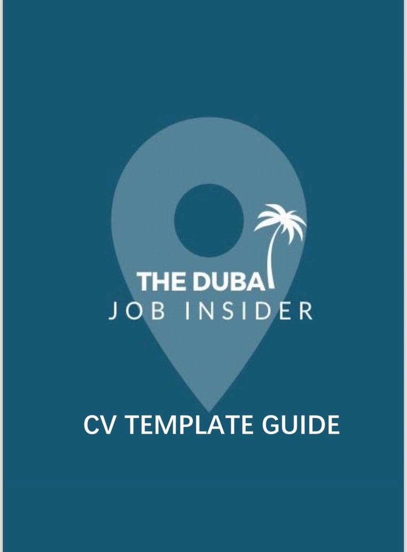 The Dubai Job Insider CV Template Guide - Etsy