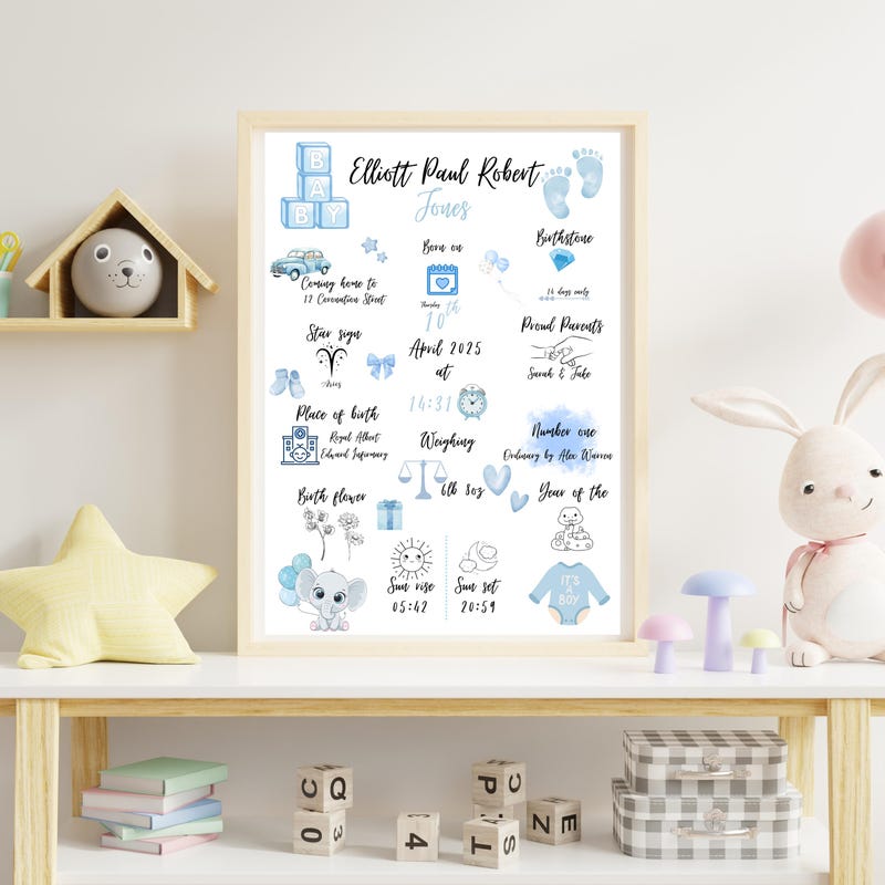 Baby Birth Facts - Etsy