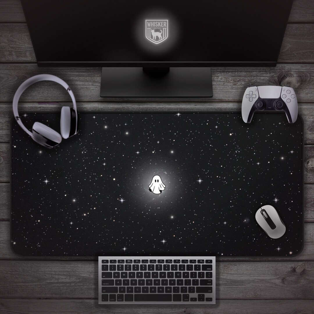 Space Ghost Desk Mat - Halloween Gaming Mousepad, Galaxy Stars Mouse ...