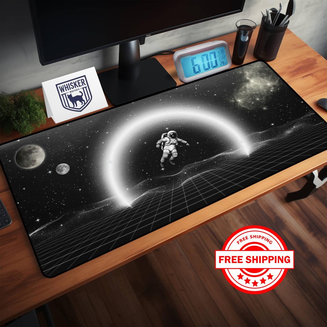 Astronaut Desk Mat –space Star Gate Portal Playmat, Galaxy Moon Sci-fi ...