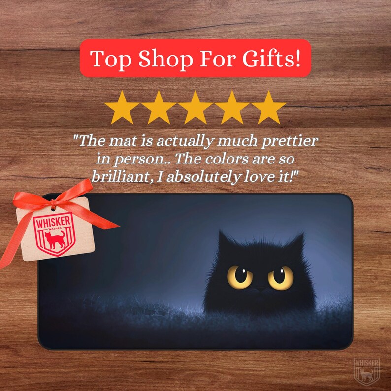 Grumpy Black Cat Desk Mat XL – Oversized Gaming Mousepad, Large ...