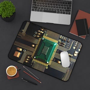Gaming Mousepad Computer Chip Circuit Board Desk Mat, Office ...