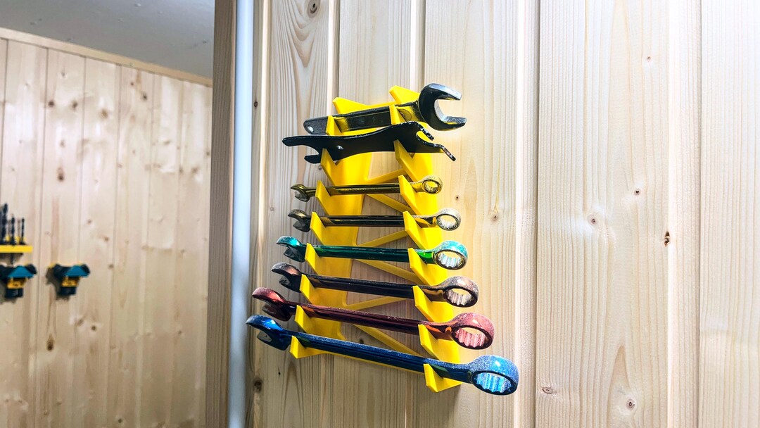 Wall Mount Spanner 8 Places, Ring Spanner, Open-end Spanner, Wrench - Etsy