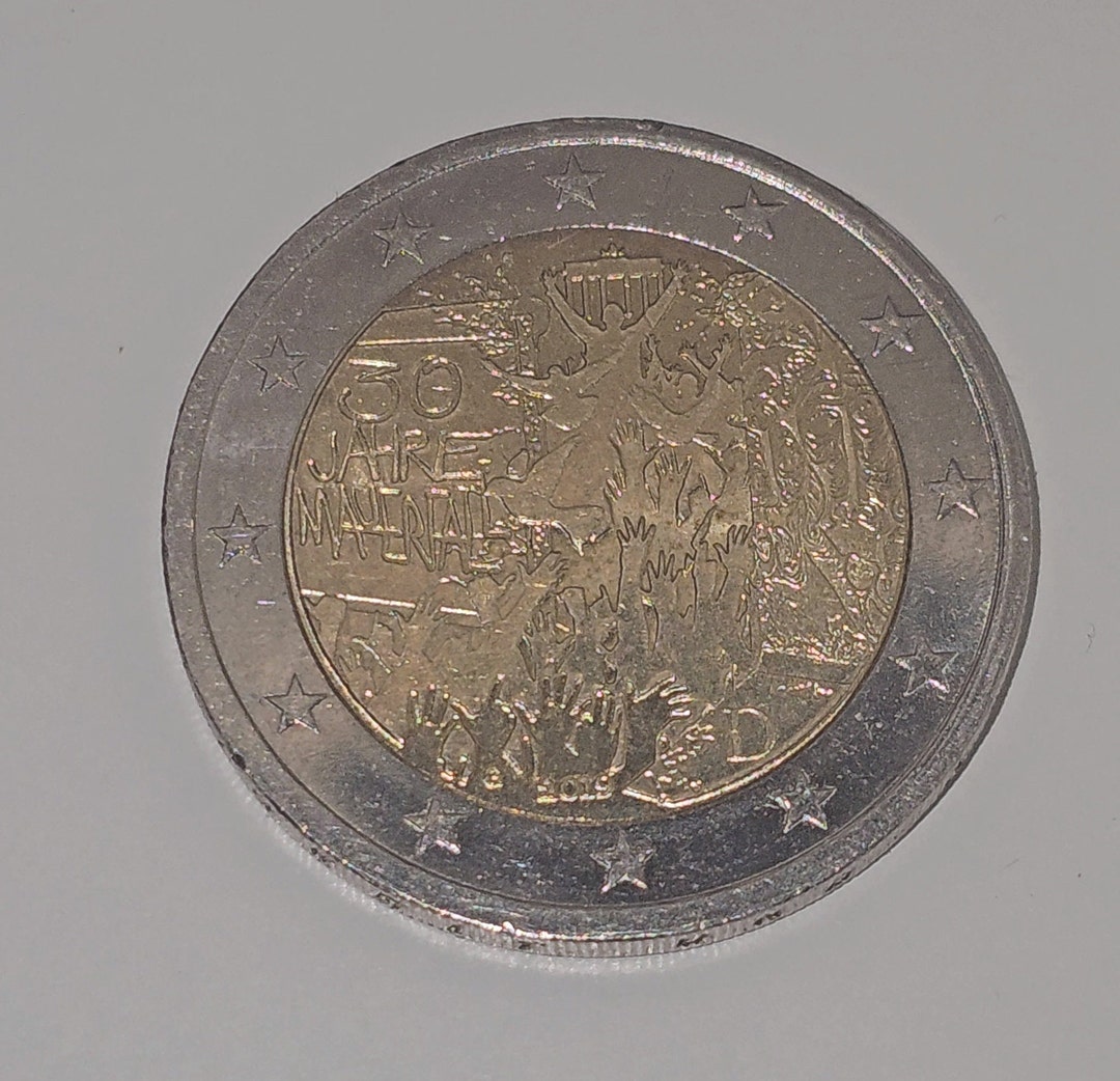 FRENCH and GERMAN 2 Euro 2019 Berlin Wall Commemorative 2E Coin Mint ...