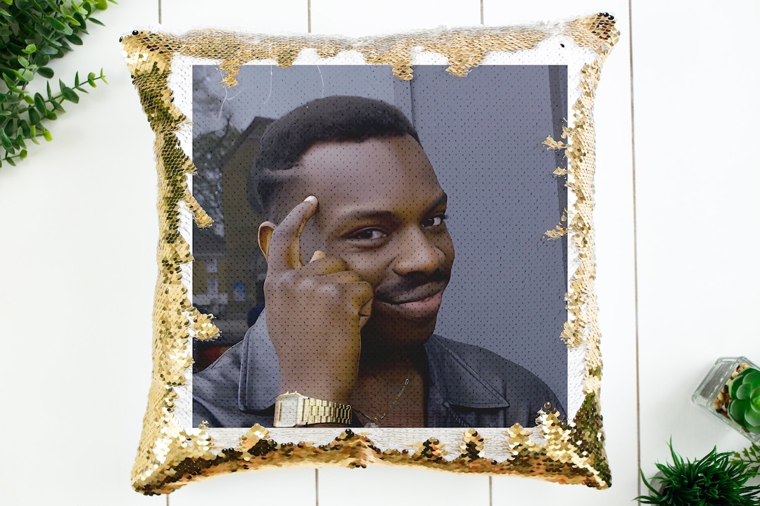 Roll Safe Think About It Meme Sequin Pillow | Home Decor | Pillow Case ...