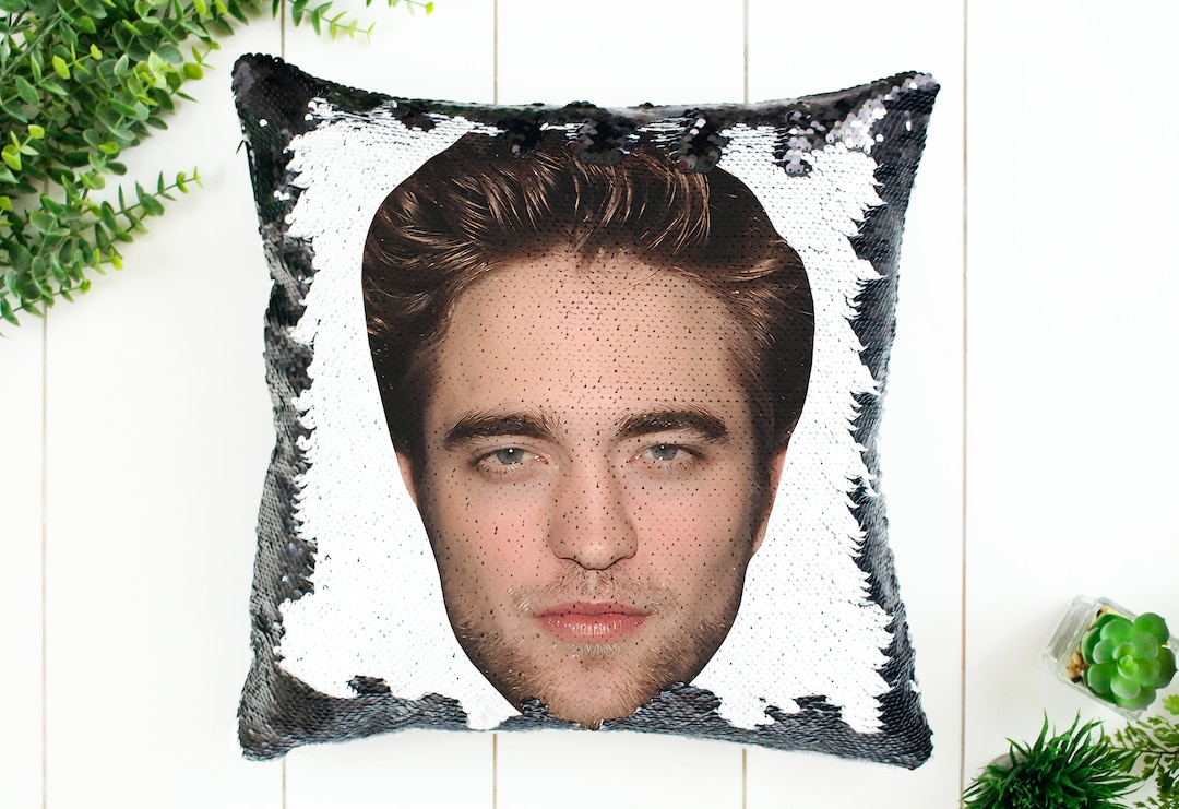 Robert Pattinson Sequin Pillow | Home Decor | Pillow Case & Filling ...