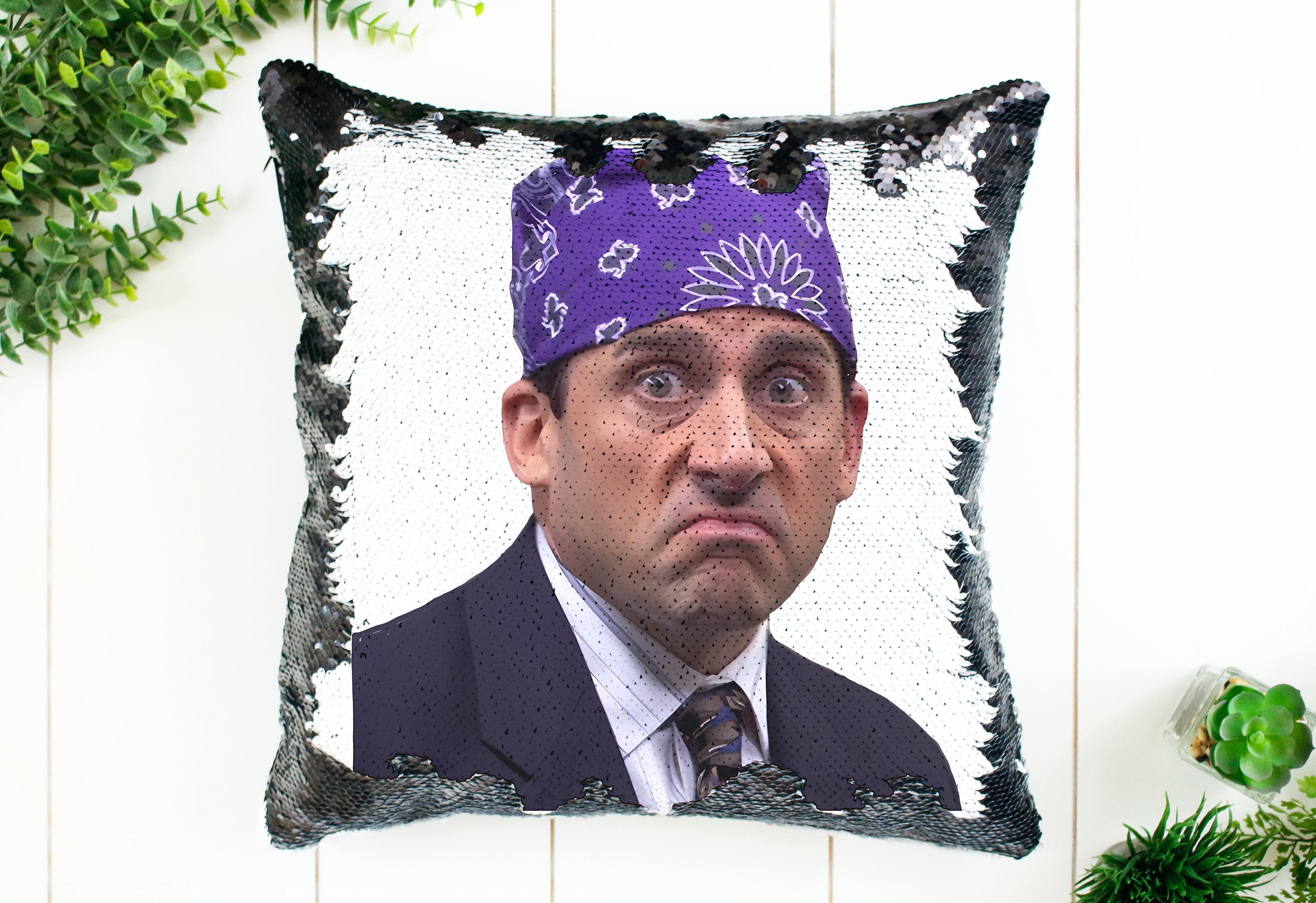 Michael Scott - Prison Mike Sequin Pillow | Home Decor Pillow Case ...