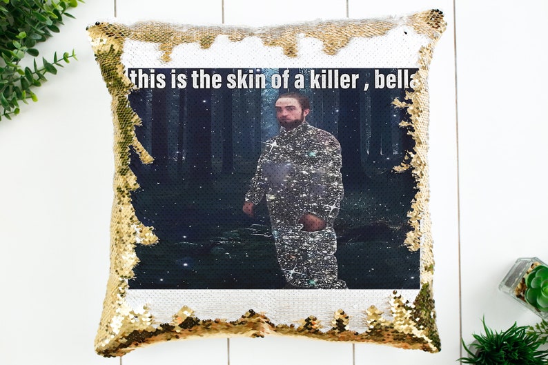 Vintage This is the Skin of A Killer Bella Sequin Pillow | Home Decor ...