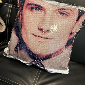Josh Hutcherson Sequin Pillow | Home Decor | Pillow Case & Filling ...