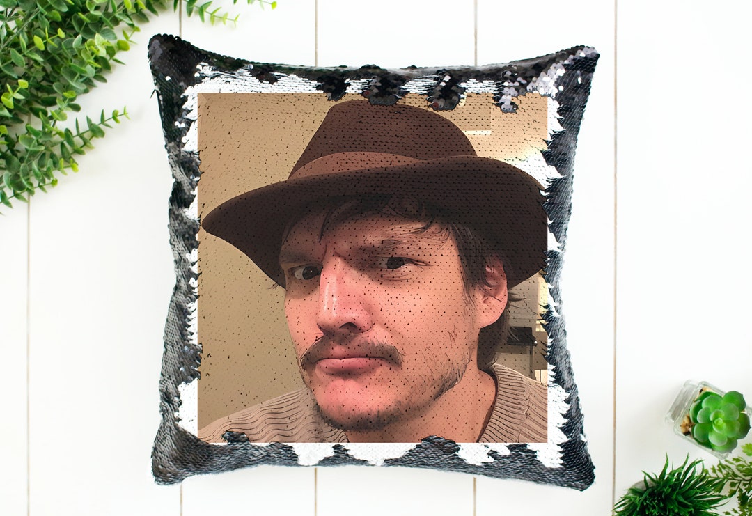 Pedro Pascal Sequin Pillow | Home Decor | Pillow Case & Filling | Magic ...