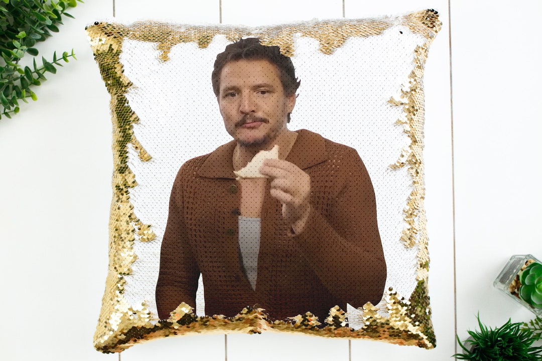 Pedro Pascal Sequin Pillow | Home Decor | Pillow Case & Filling | Magic ...