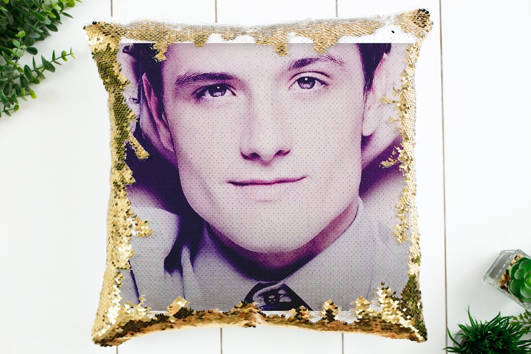 Josh Hutcherson Sequin Pillow | Home Decor | Pillow Case & Filling ...