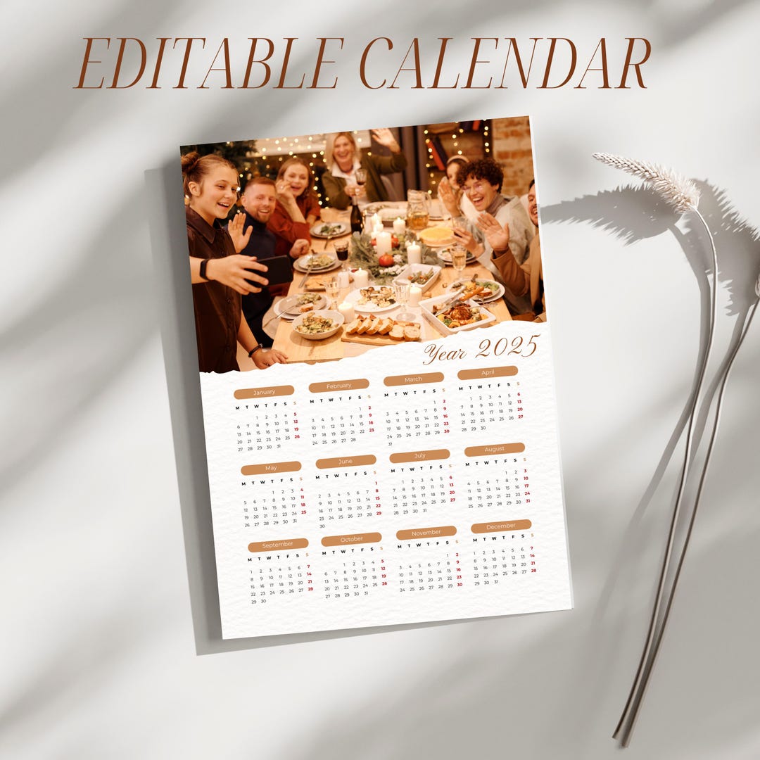 2025 Calendar Templates Fully Editable for Free in Canva Instant ...