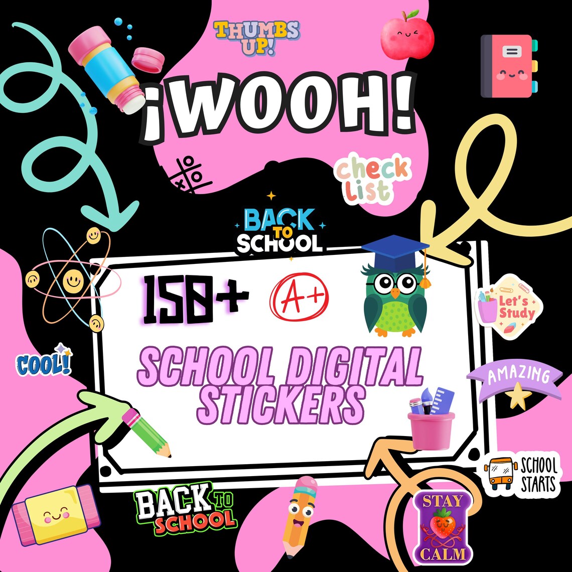 School Classroom Clip Art - Back to School Clipart- Cute Teacher ...