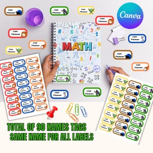 Back to School Editable Baseball Name Tags, Personalized Back to School ...