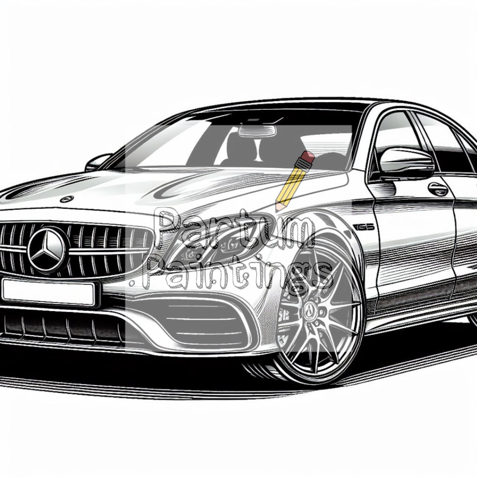Coloring Pages Mercedes C63 AMG Coloring Pages Mercedes C63 - Etsy