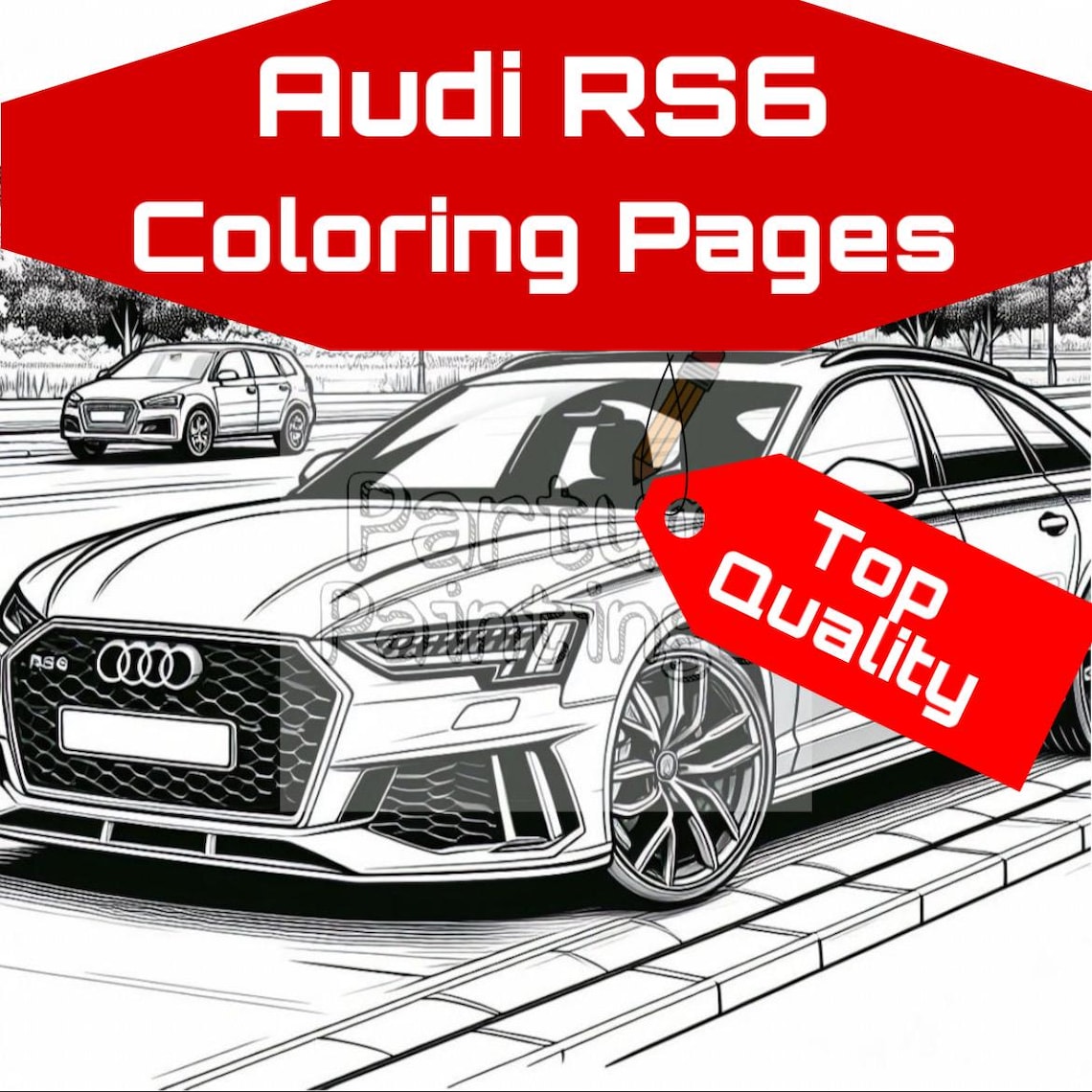 Coloring Pages Audi RS6 Coloring Pages Audi RS6 - Etsy Canada