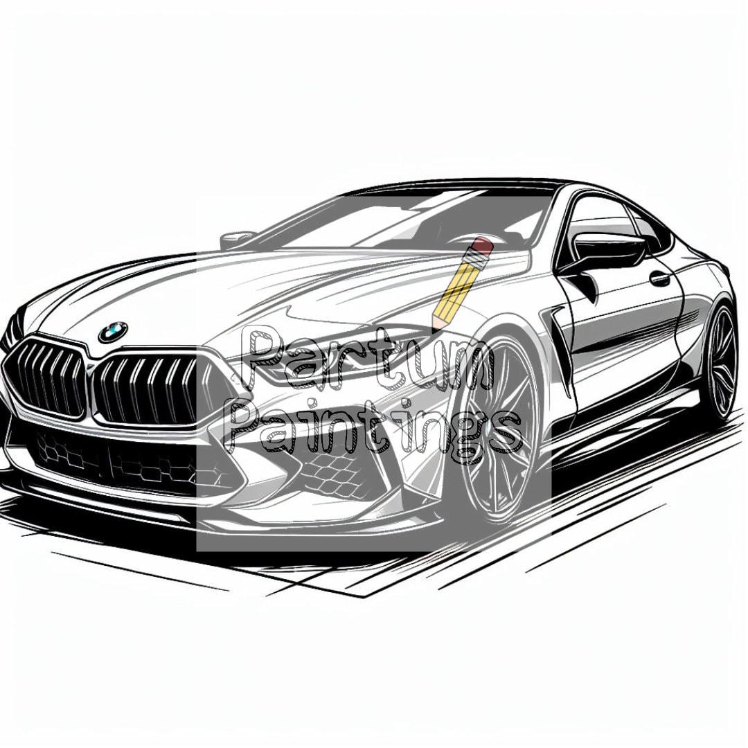 Coloring Pages BMW M8 Coloring Pages BMW M8 - Etsy