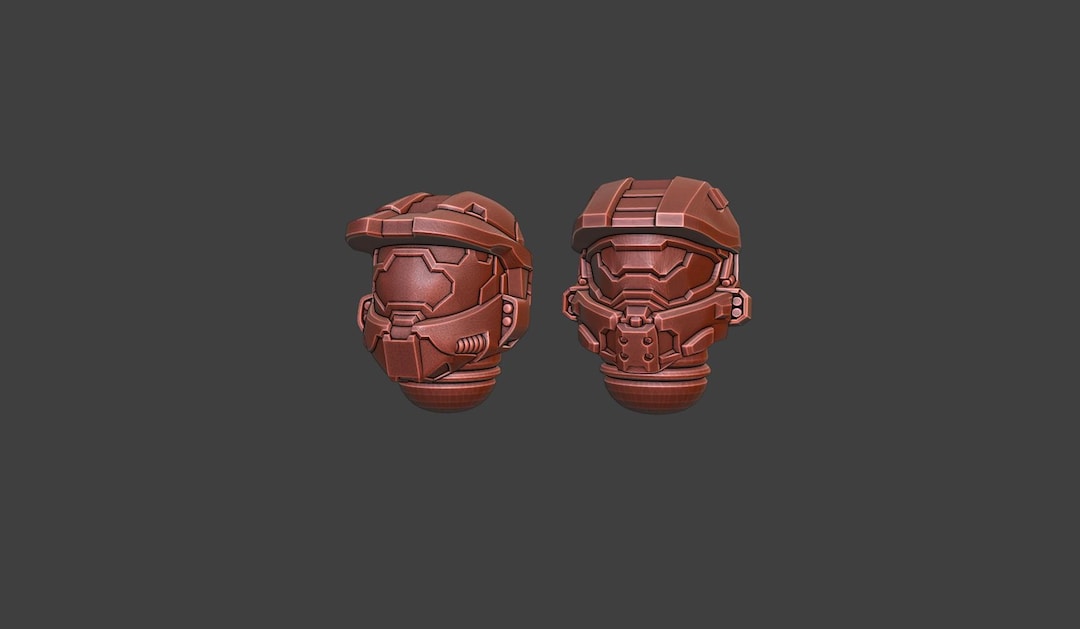 Space Knights - Halo MK6 Chief - Custom Helmets - Scifi Miniature ...