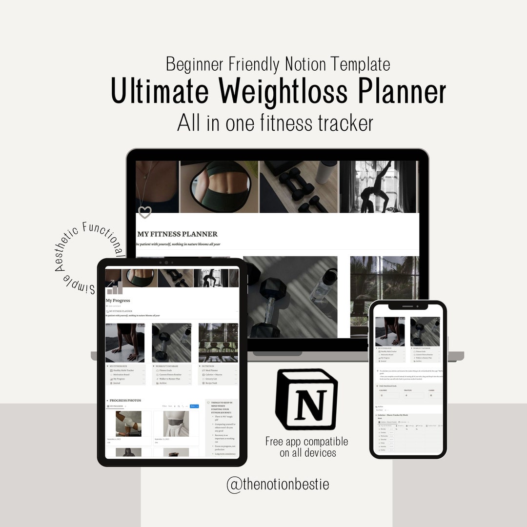 Weight Loss & Fitness Tracker|notion Template|calorie Tracker ...
