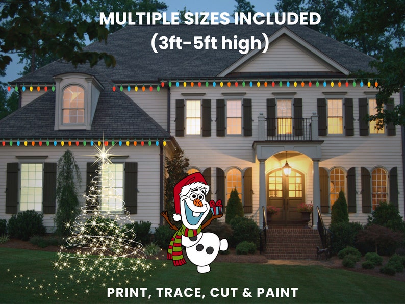 Olaf Snowman Frozen Yard Art Pattern Wood Cutout Template Christmas ...