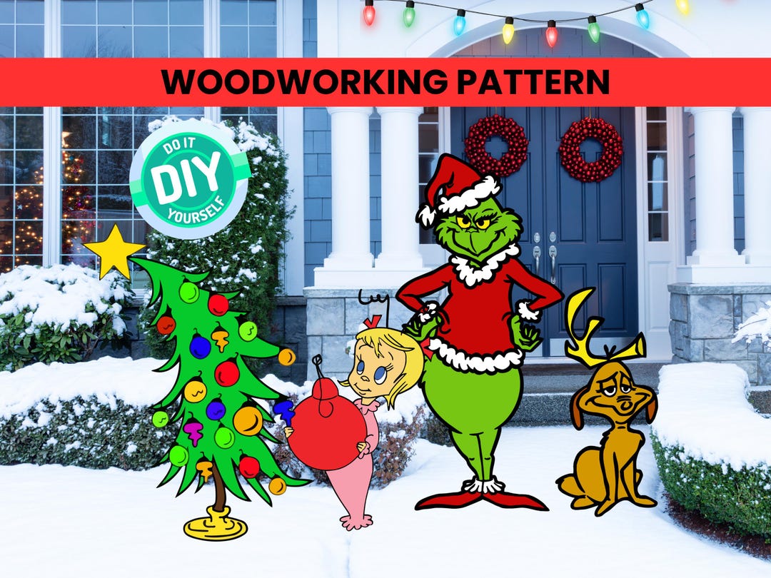 Grnch Pattern | Whoville | Woodworking Pattern | Wood Cutout Template ...