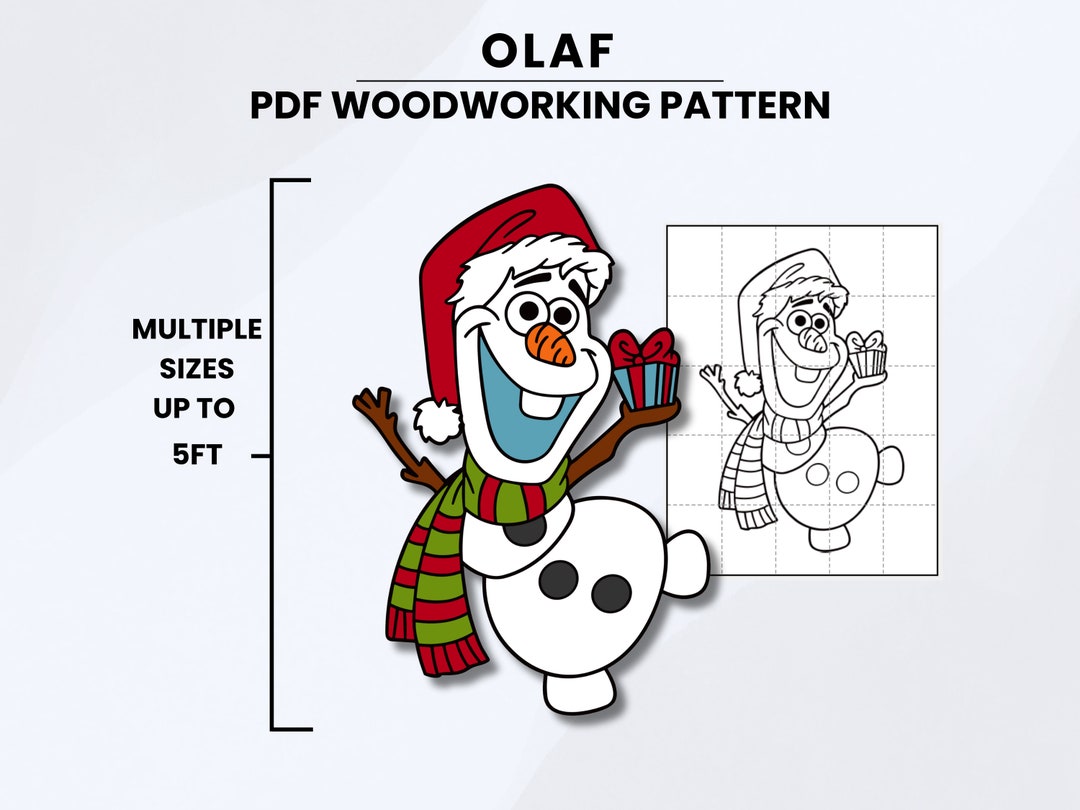 Olaf Snowman Frozen Yard Art Pattern Wood Cutout Template Christmas ...