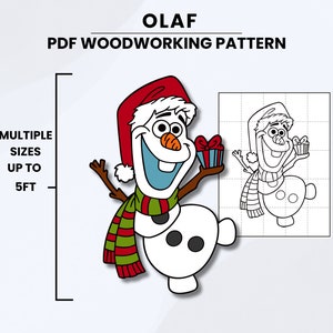 Olaf Snowman Frozen Yard Art Pattern Wood Cutout Template Christmas ...