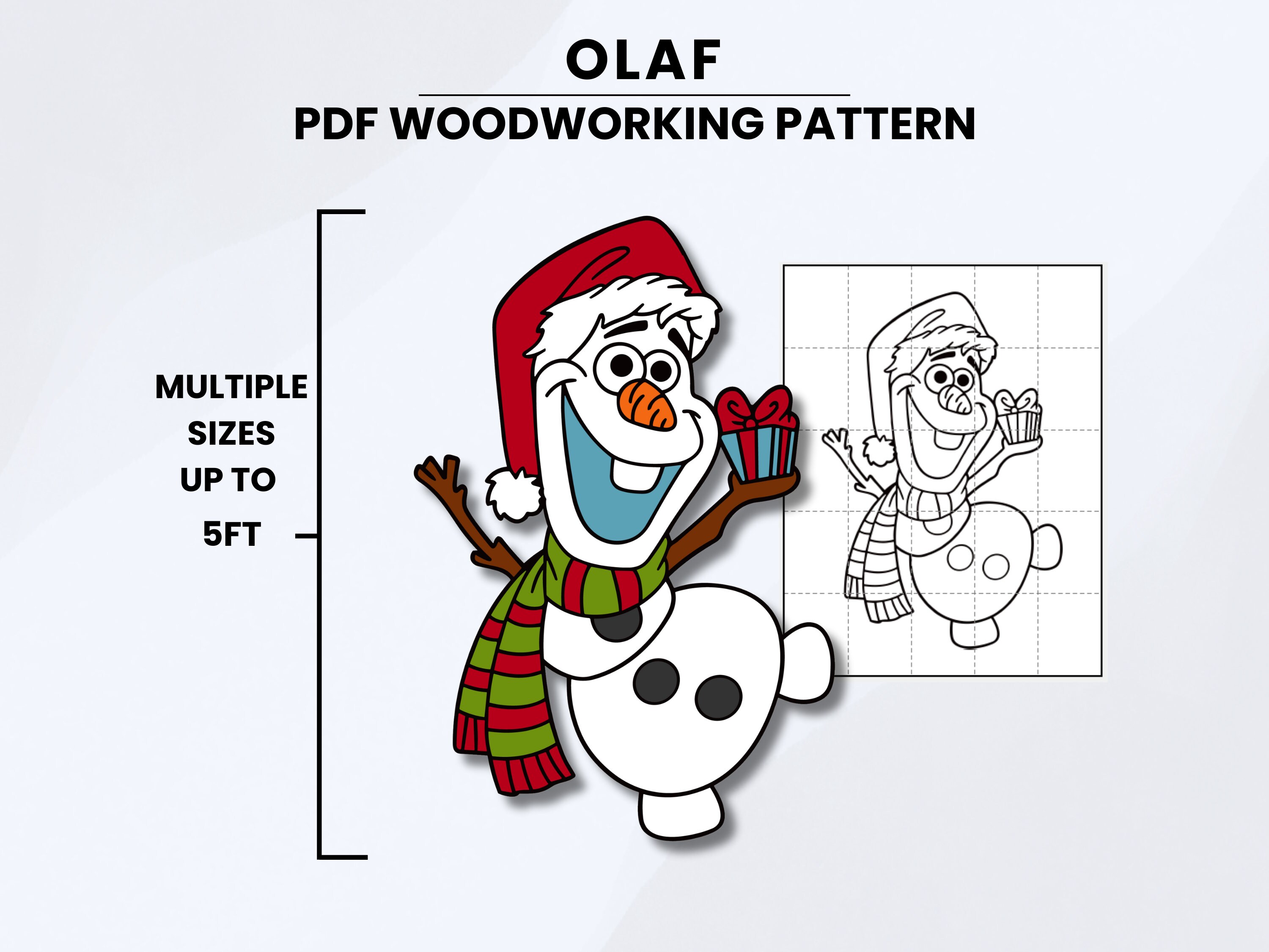 Olaf Snowman Frozen Yard Art Pattern Wood Cutout Template Christmas ...