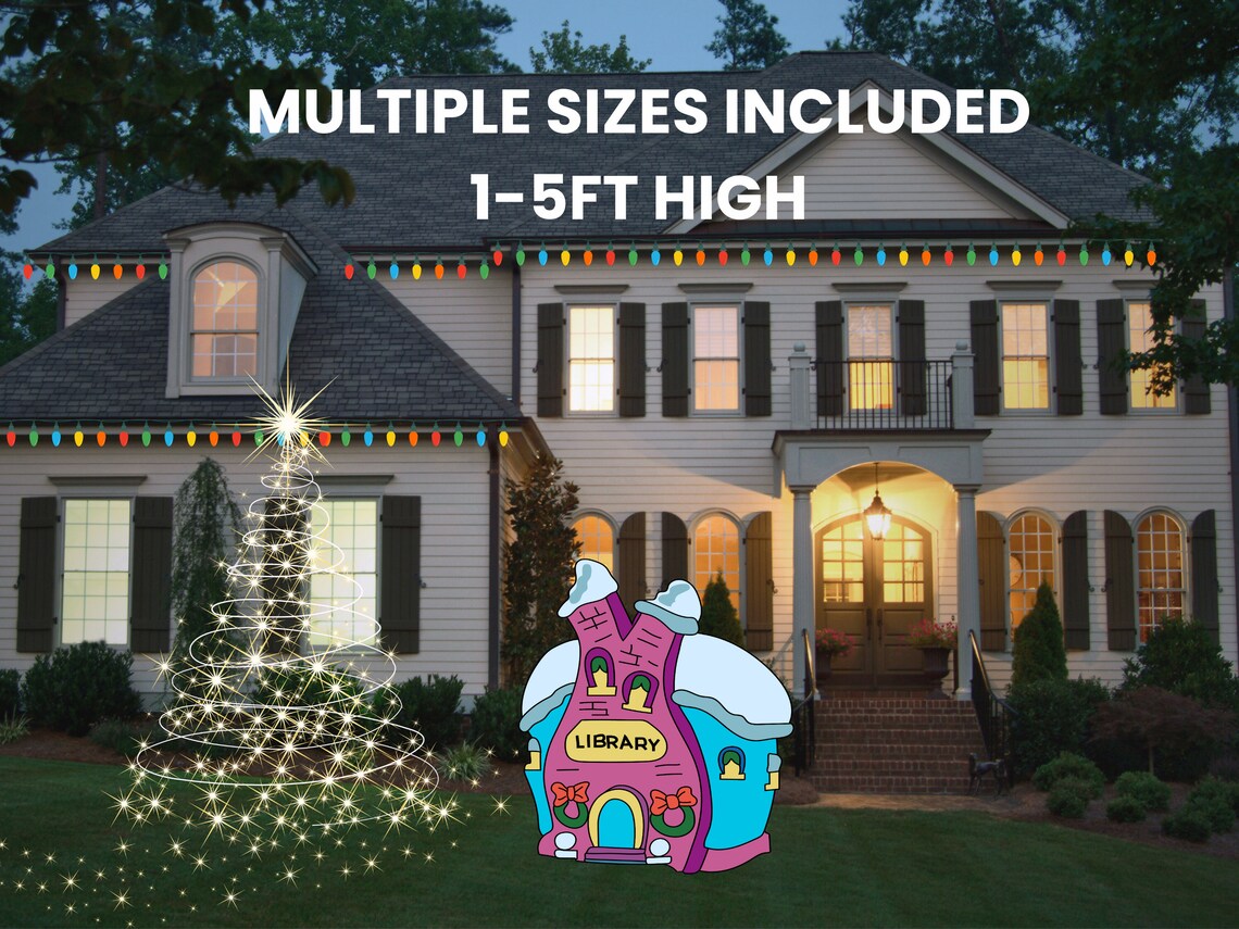 Whoville Library Pattern Grinch House Template Grinch Yard Art ...