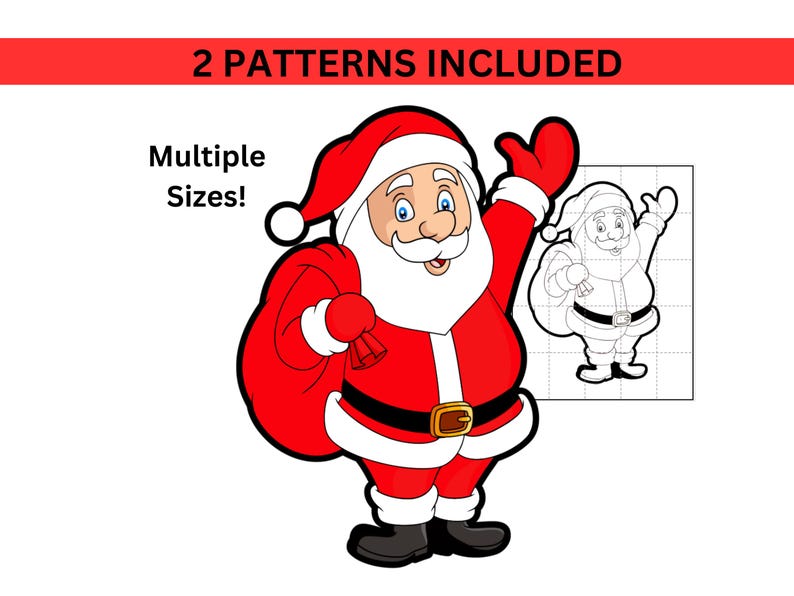 Santa Wood Cutout Pattern: Christmas Yard Art (digital Download) - Etsy
