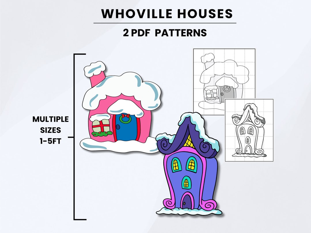 Whoville House Patterns Grnch Yard Art Christmas Display Woodworking ...