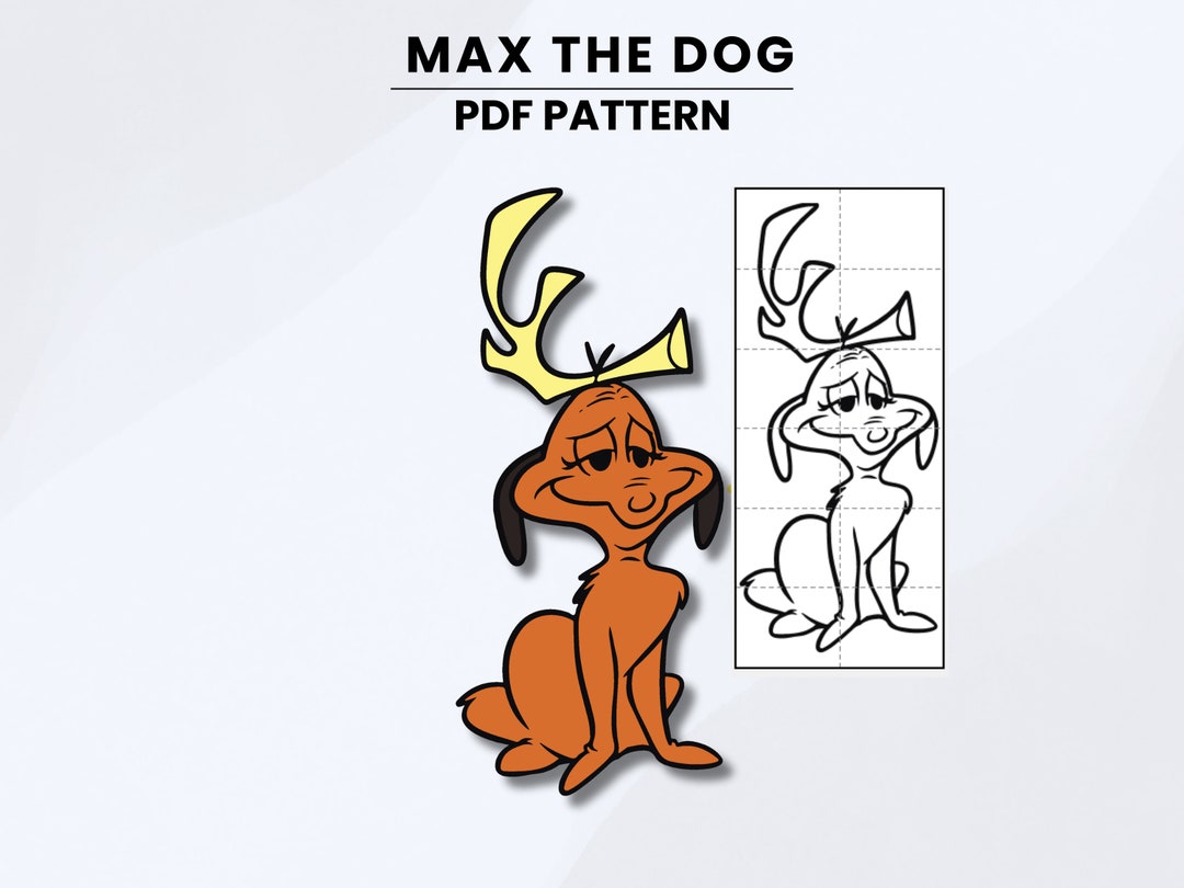 Max the Dog Wood Cutout Template Outdoor Christmas Display Printable ...